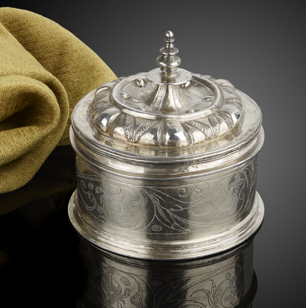 A Fine and Very Rare Renaissance Spanish Colonial Silver Gilt Pyx ...